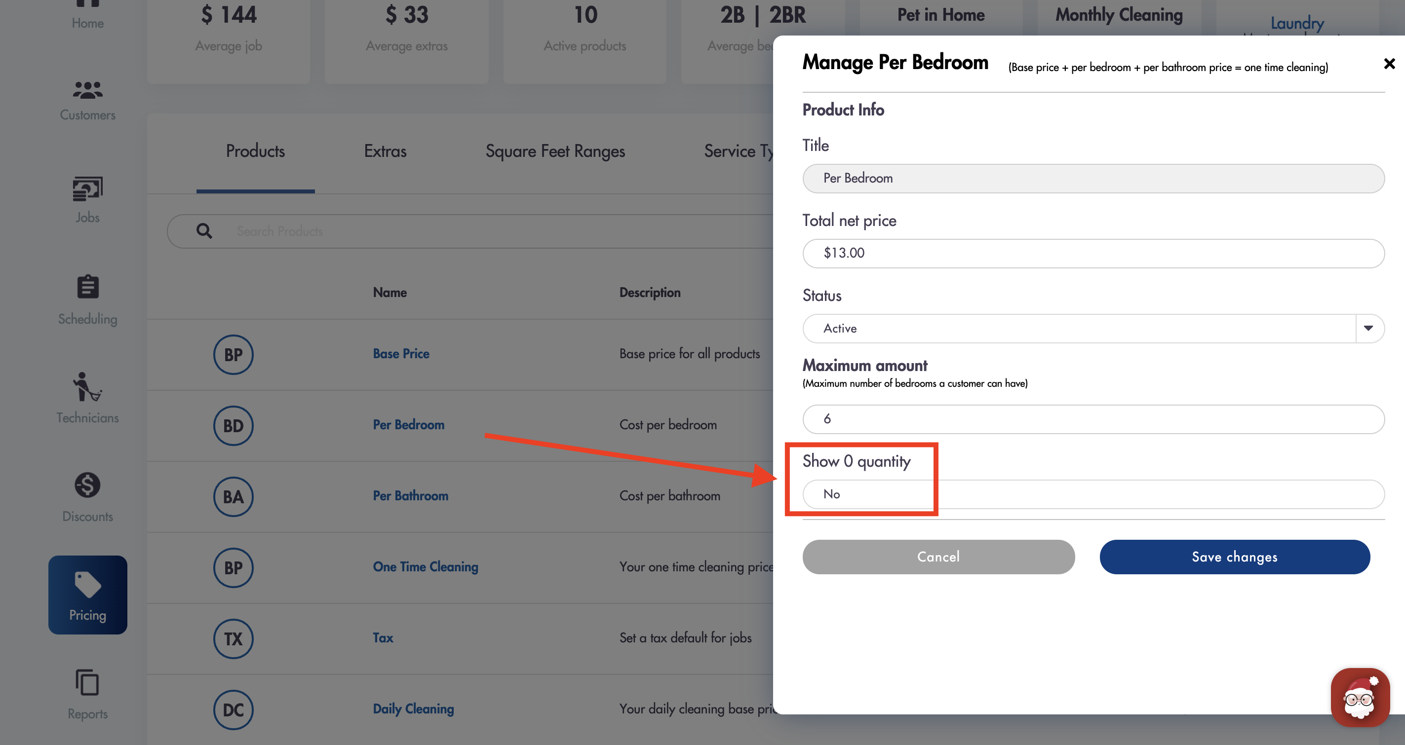 How To Show 0 As An Option For Rooms